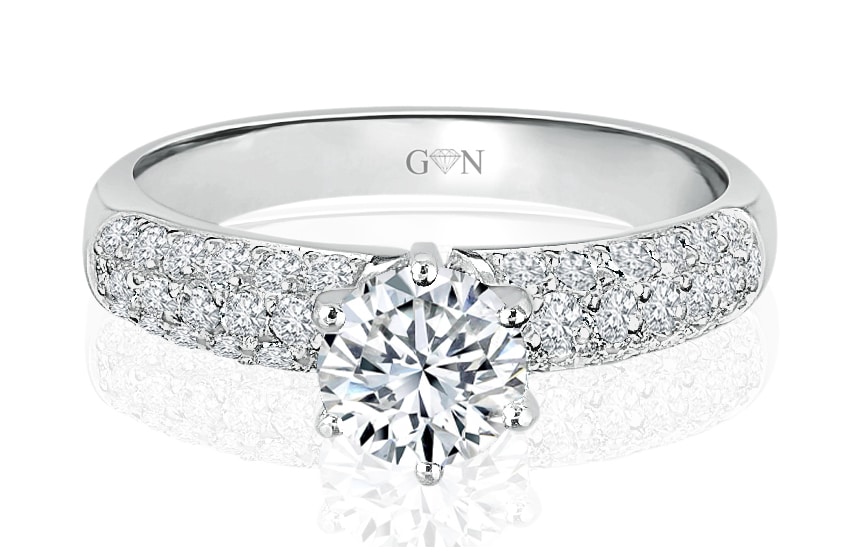 Ladies Multi Set Engagement Ring - R492a - GN Designer Jewellers